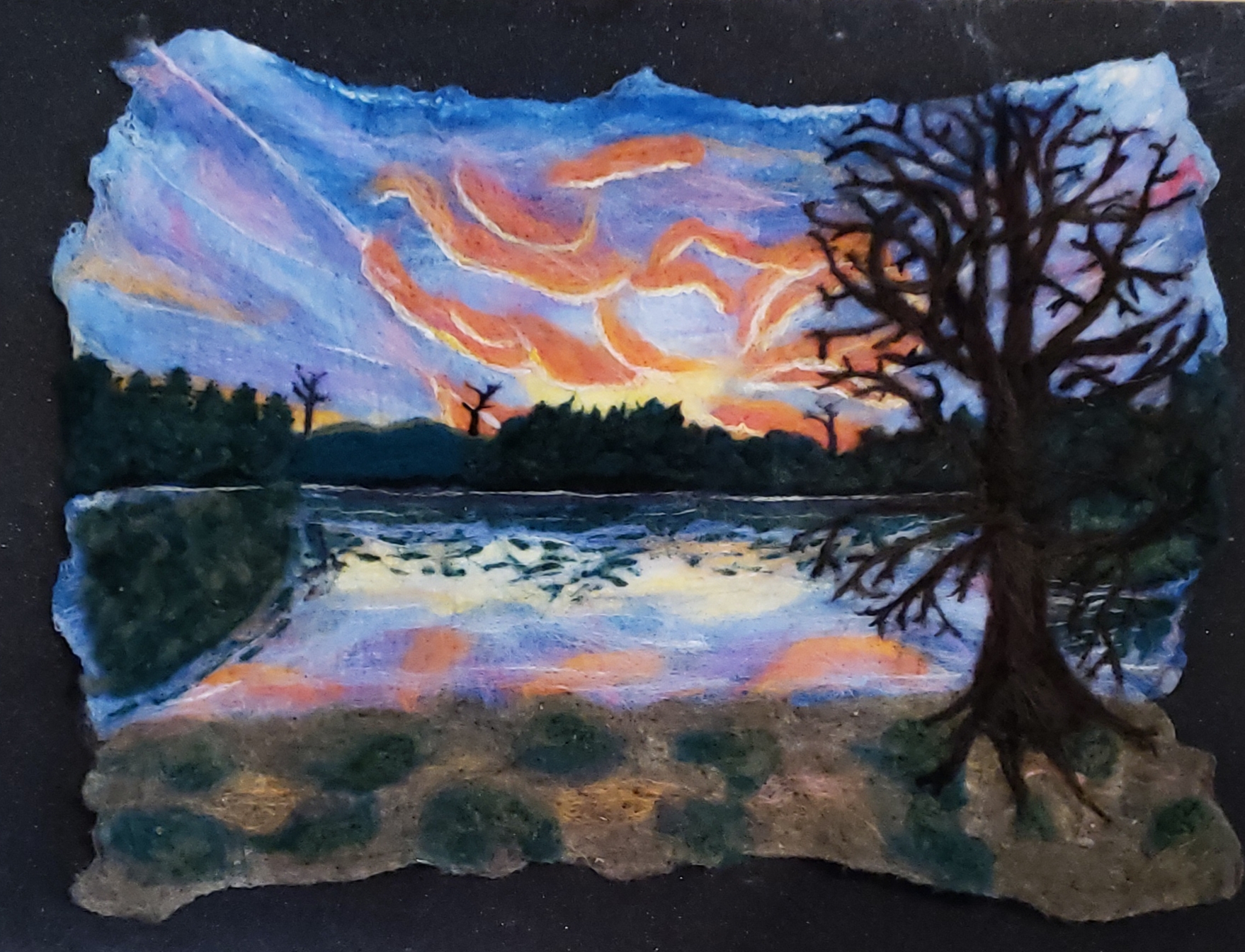 Sunrise / Sunset Landscape – Felting Tutorials
