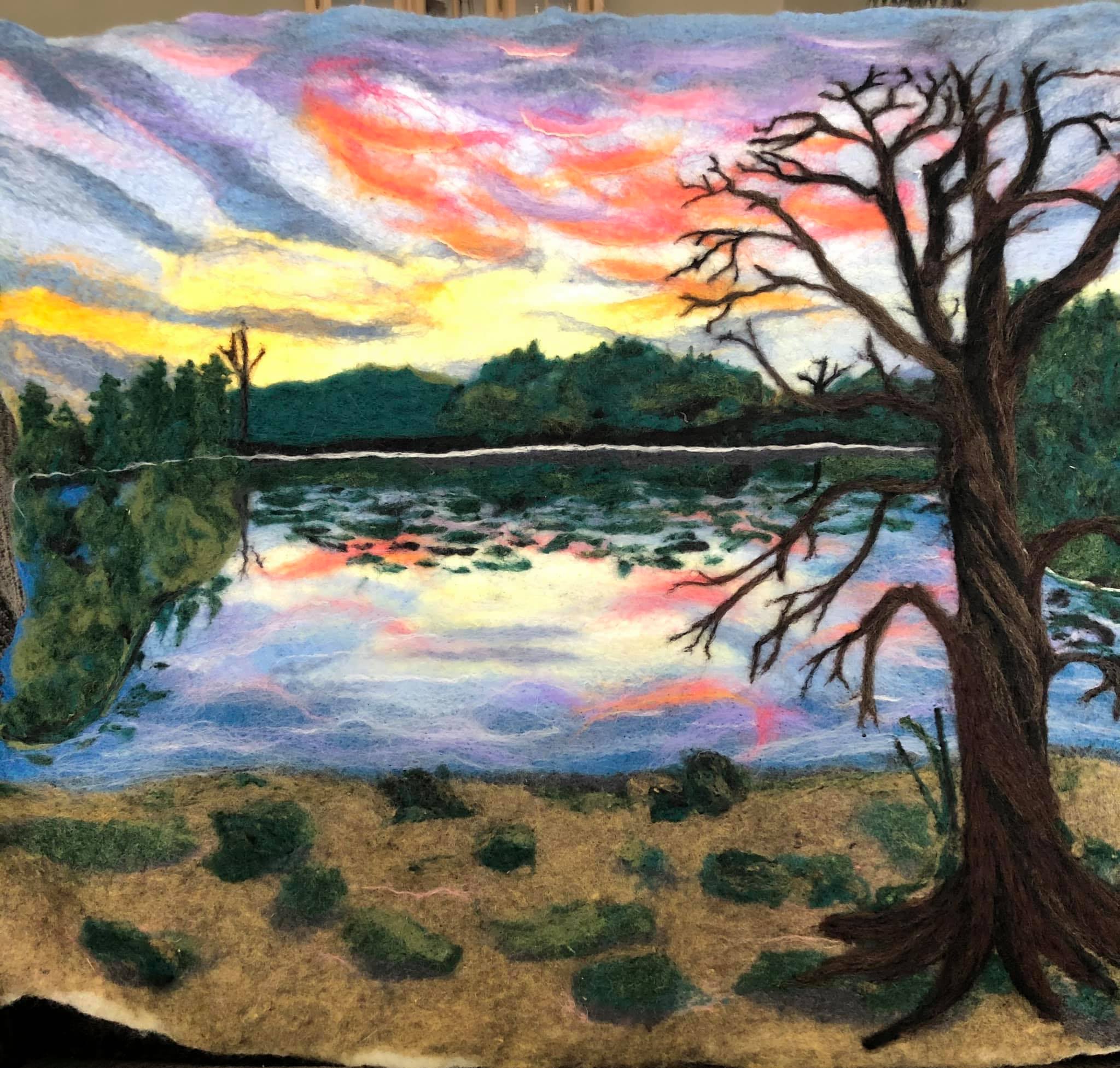 Sunrise / Sunset Landscape – Felting Tutorials
