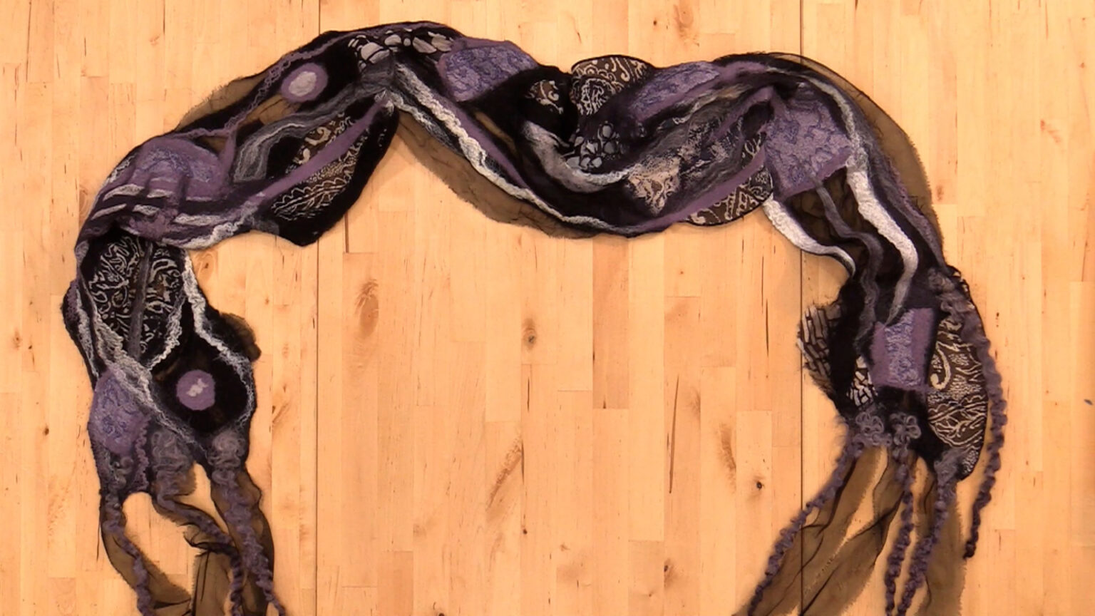 Nuno Felt Collage Scarf – Felting Tutorials