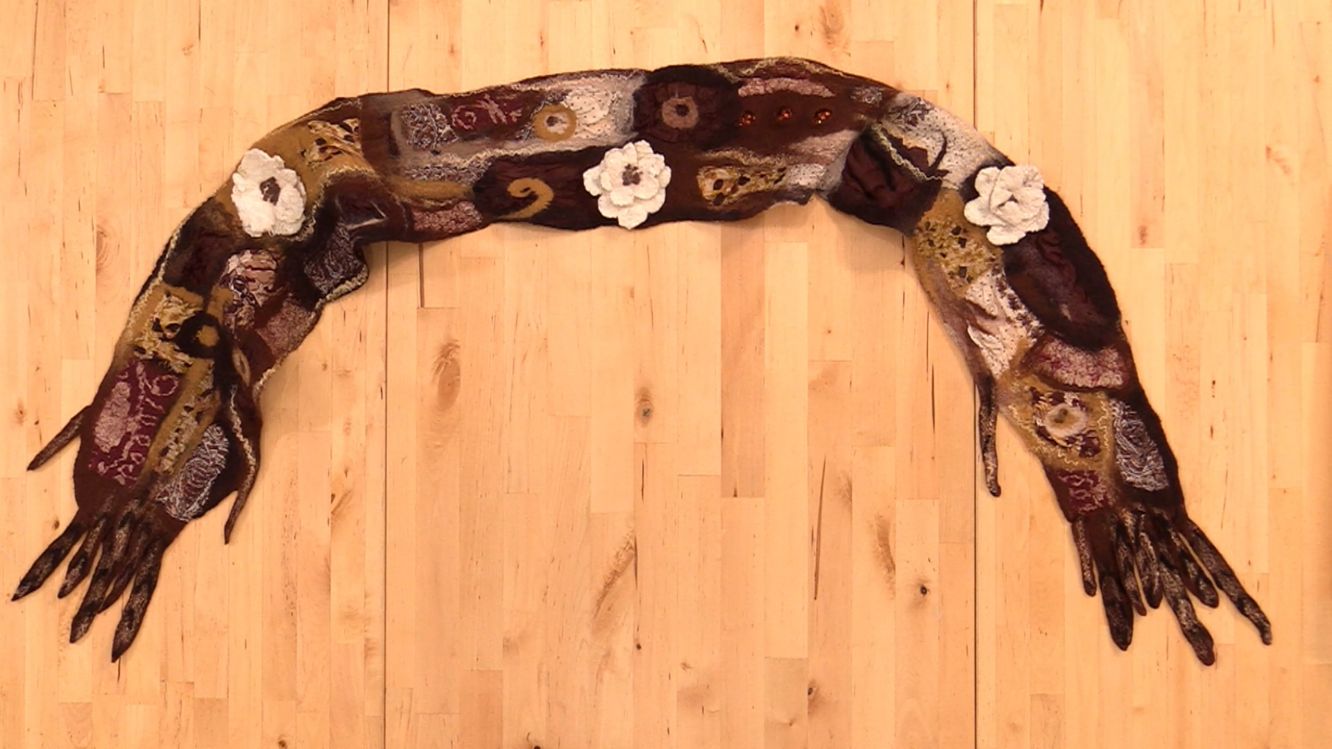 Nuno Felt Collage Scarf – Felting Tutorials